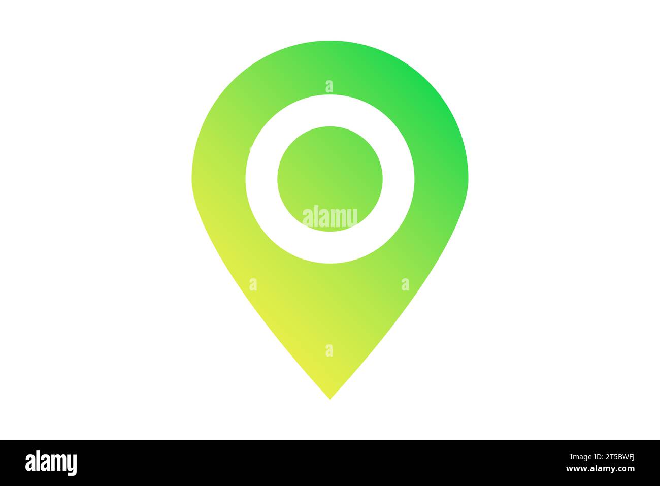 Map pin sign location icon with ellipse gray gradient shadow in flat ...