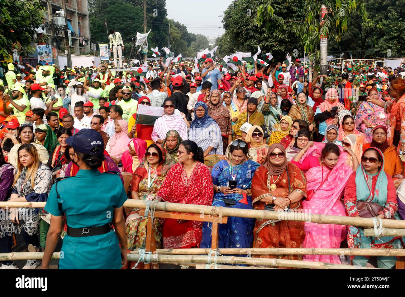Dhaka, Bangladesh - October 04, 2023: After inaugurating the Agargaon ...