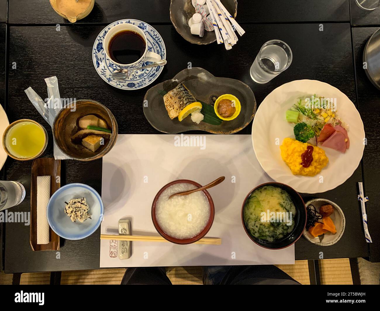 Japan, Kyushu. Breakfast at a Ryokan Stock Photo - Alamy