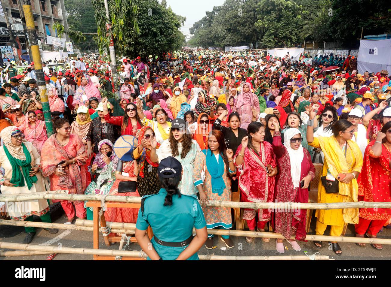 Dhaka, Bangladesh - October 04, 2023: After inaugurating the Agargaon ...