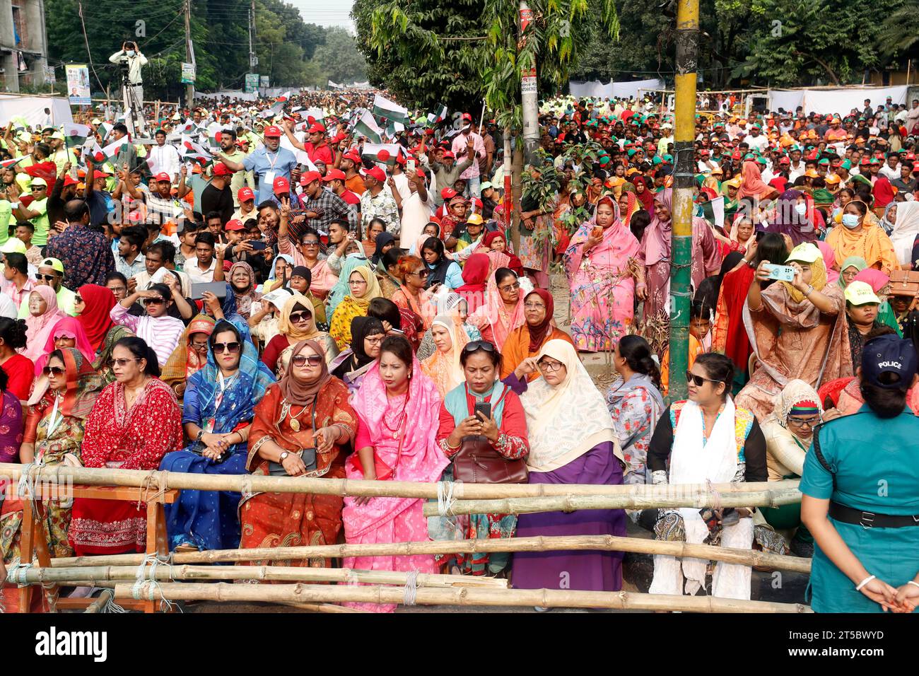 Dhaka, Bangladesh - October 04, 2023: After inaugurating the Agargaon ...