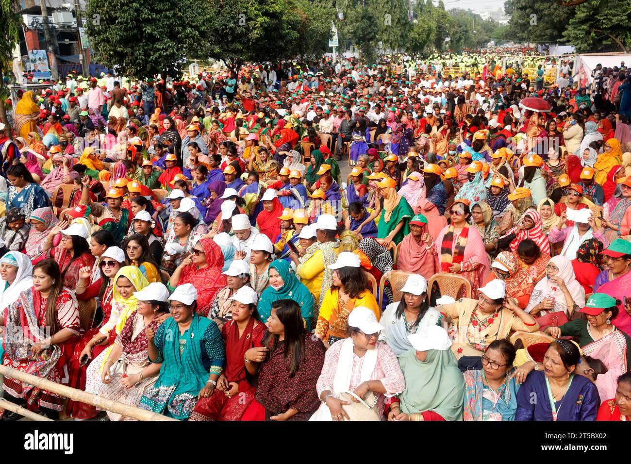 Dhaka, Bangladesh - October 04, 2023: After inaugurating the Agargaon ...