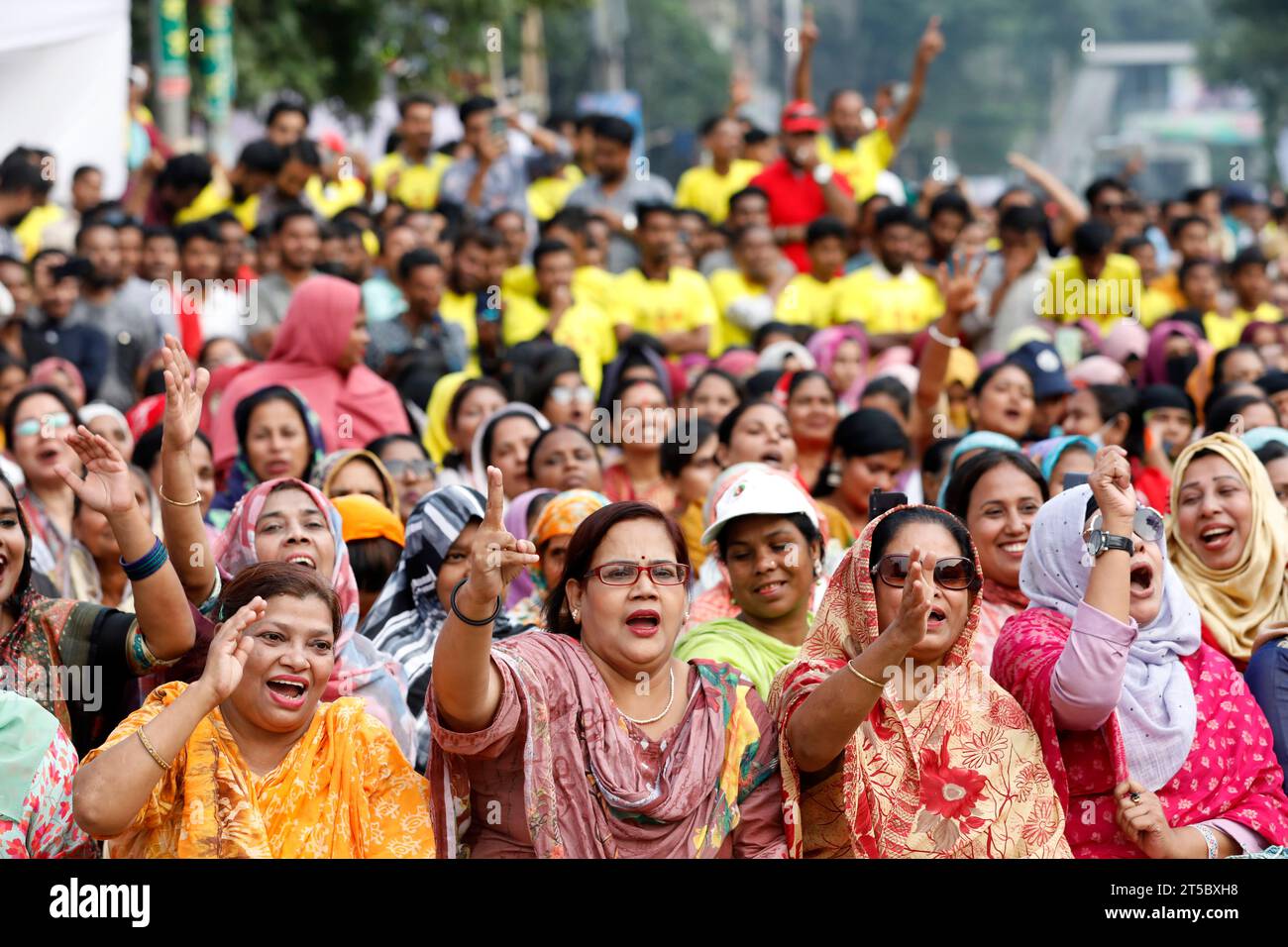 Dhaka, Bangladesh - October 04, 2023: After inaugurating the Agargaon ...