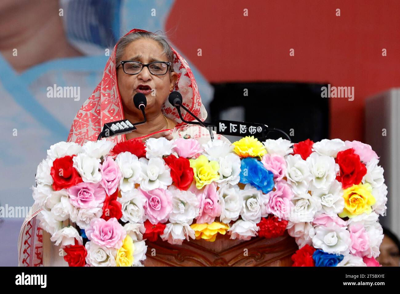Dhaka, Bangladesh - October 04, 2023: After inaugurating the Agargaon ...