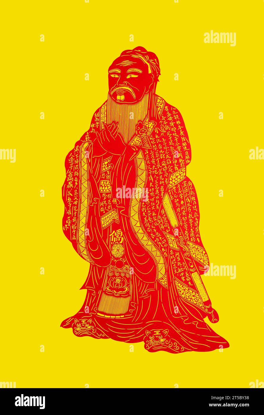 Confucius Drawing Color