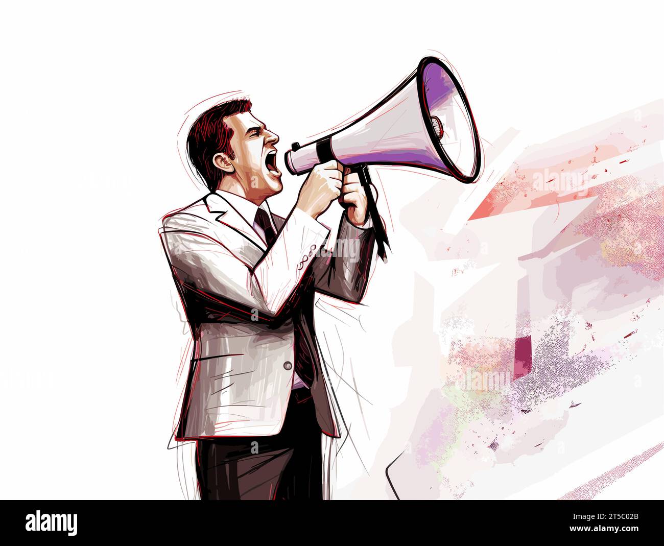 Computer cartoon shouting hi-res stock photography and images - Alamy
