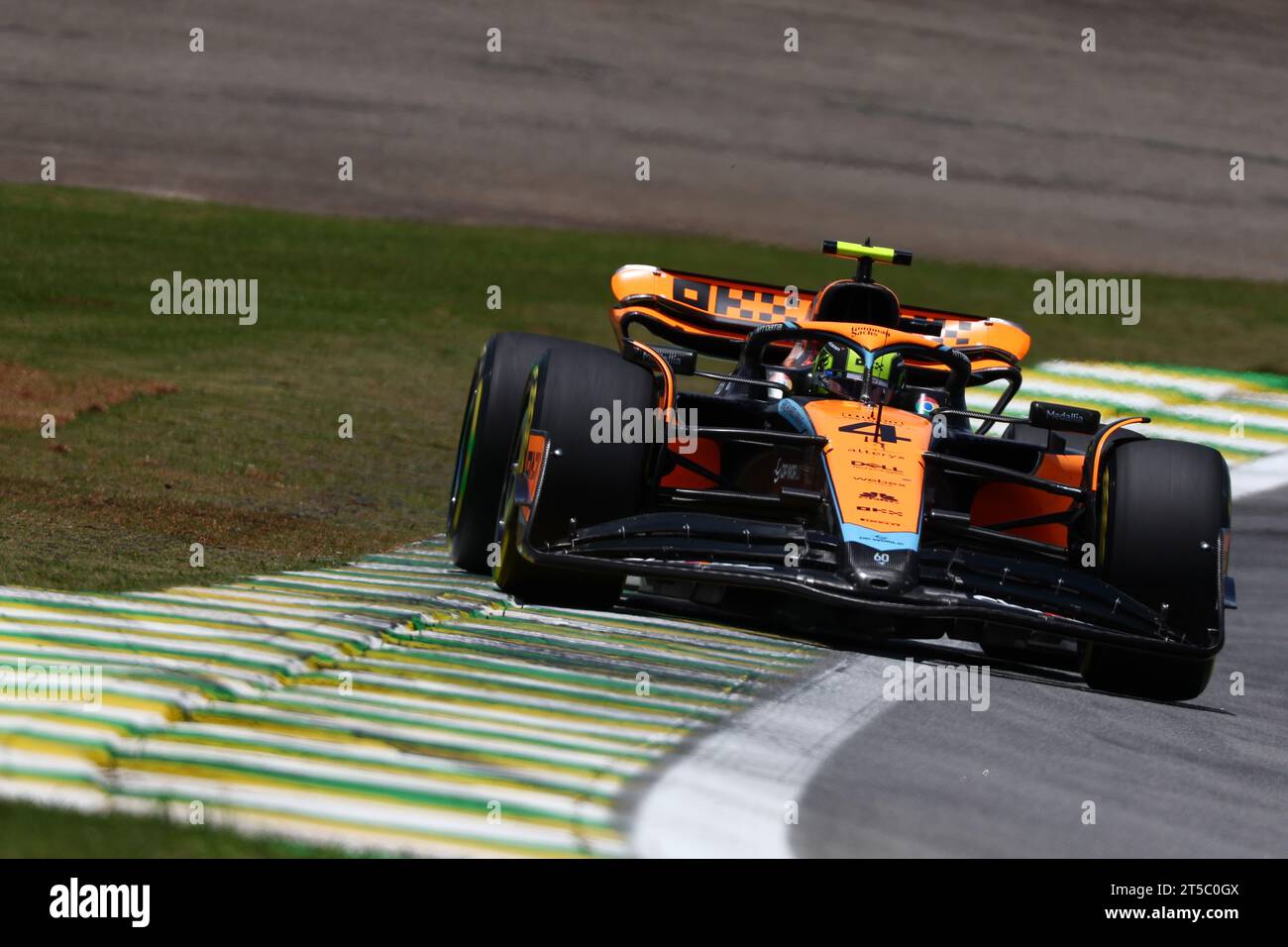 Sao Paulo, Brazil. 04th Nov, 2023. Lando Norris (GBR) McLaren MCL60 ...