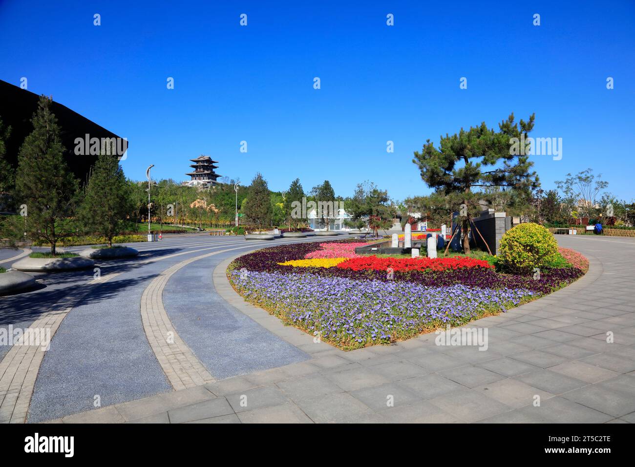 Ancient Chinese landscape architecture scenery Stock Photo - Alamy