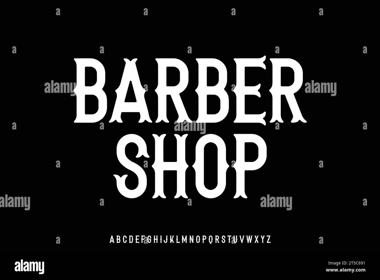 Urban vintage barber shop alphabet display font vector. Classic retro ... Urban vintage barber shop alphabet display font vector. Classic retro ...