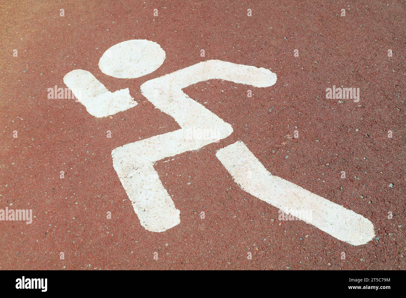 Motion signs on the plastic ground Stock Photo - Alamy