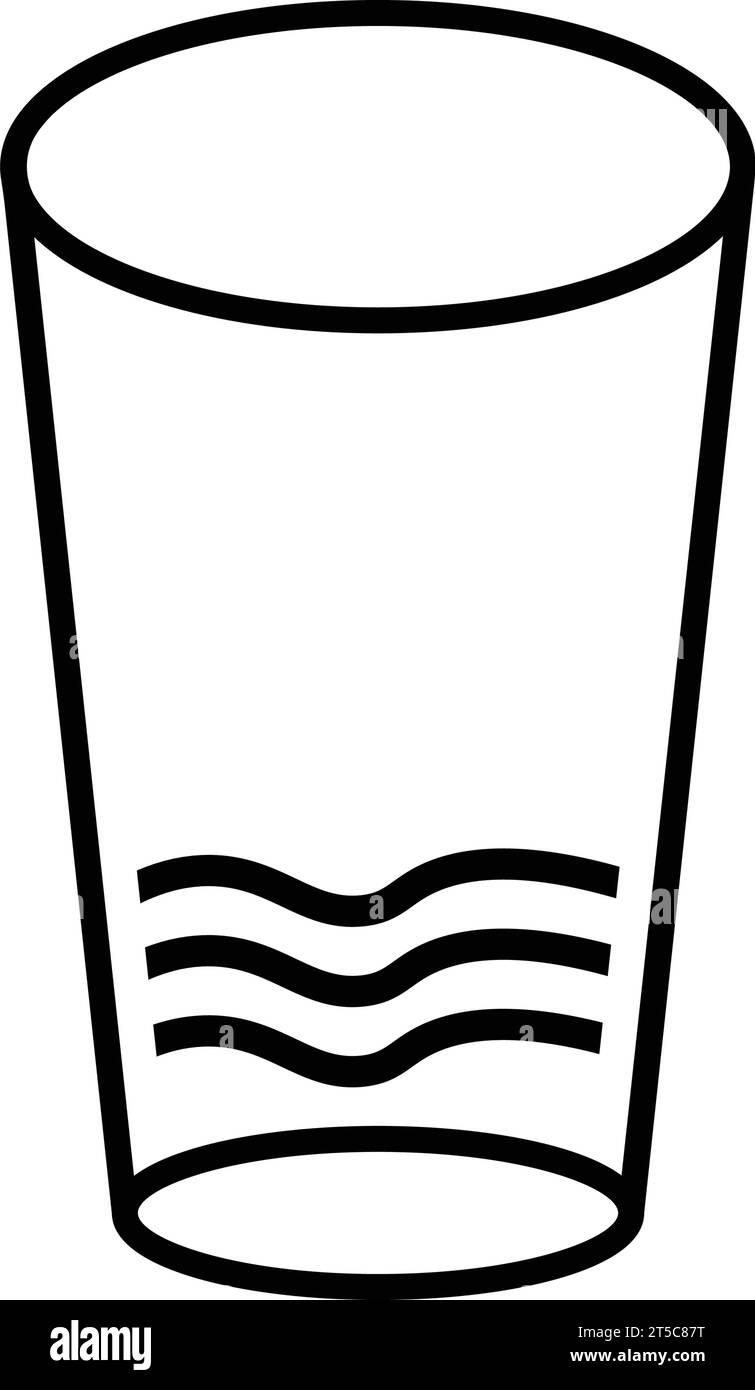 Glass of water Icon. Simple vector illustration for graphic and web design or commercial ...