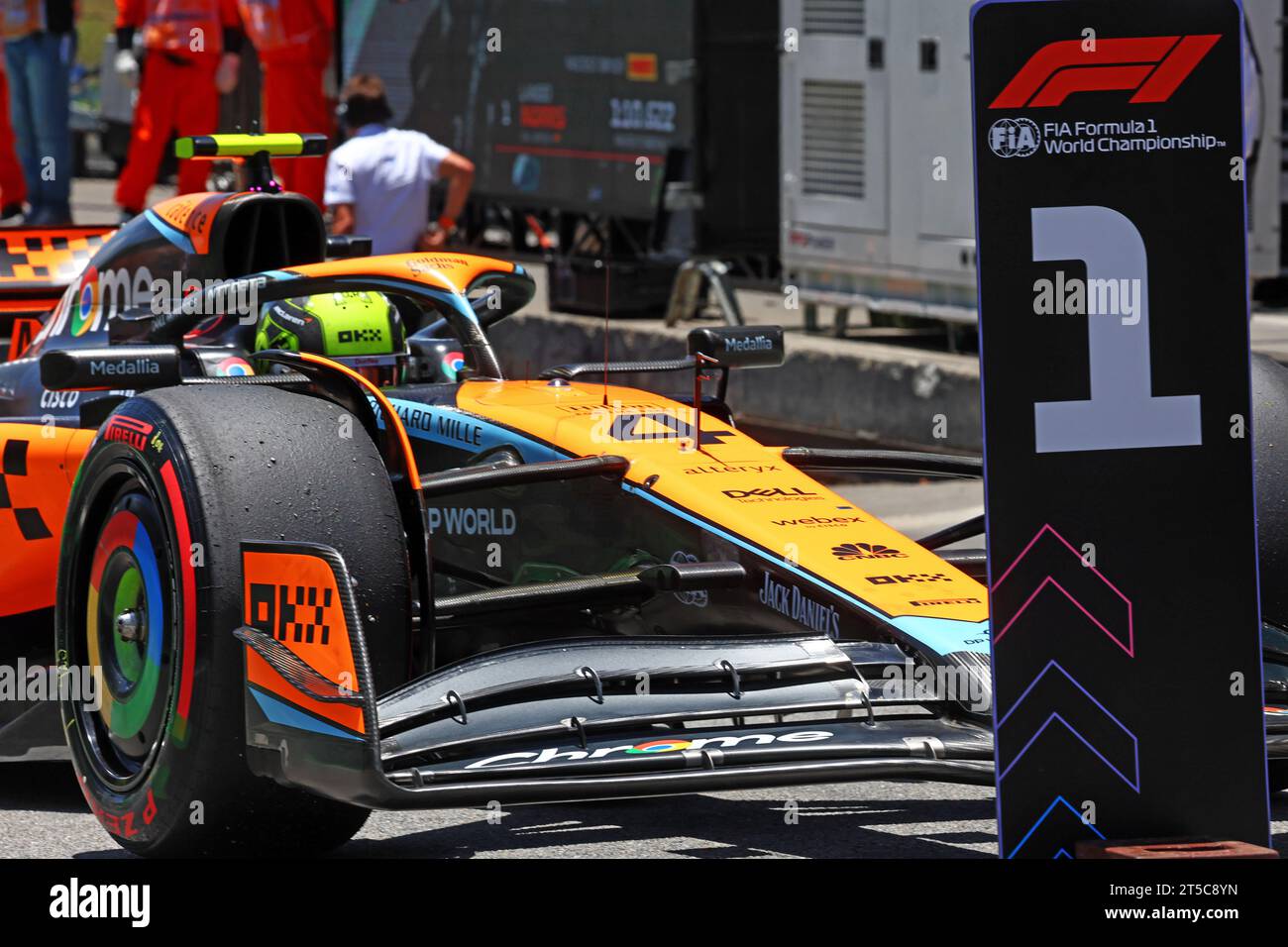 Sao Paulo, Brazil. 04th Nov, 2023. Lando Norris (GBR) McLaren MCL60 - first in Sprint Shootout ...