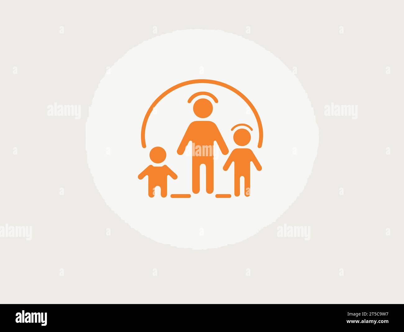 Drawing of Family icon vector filled flat sign illustration separated ...