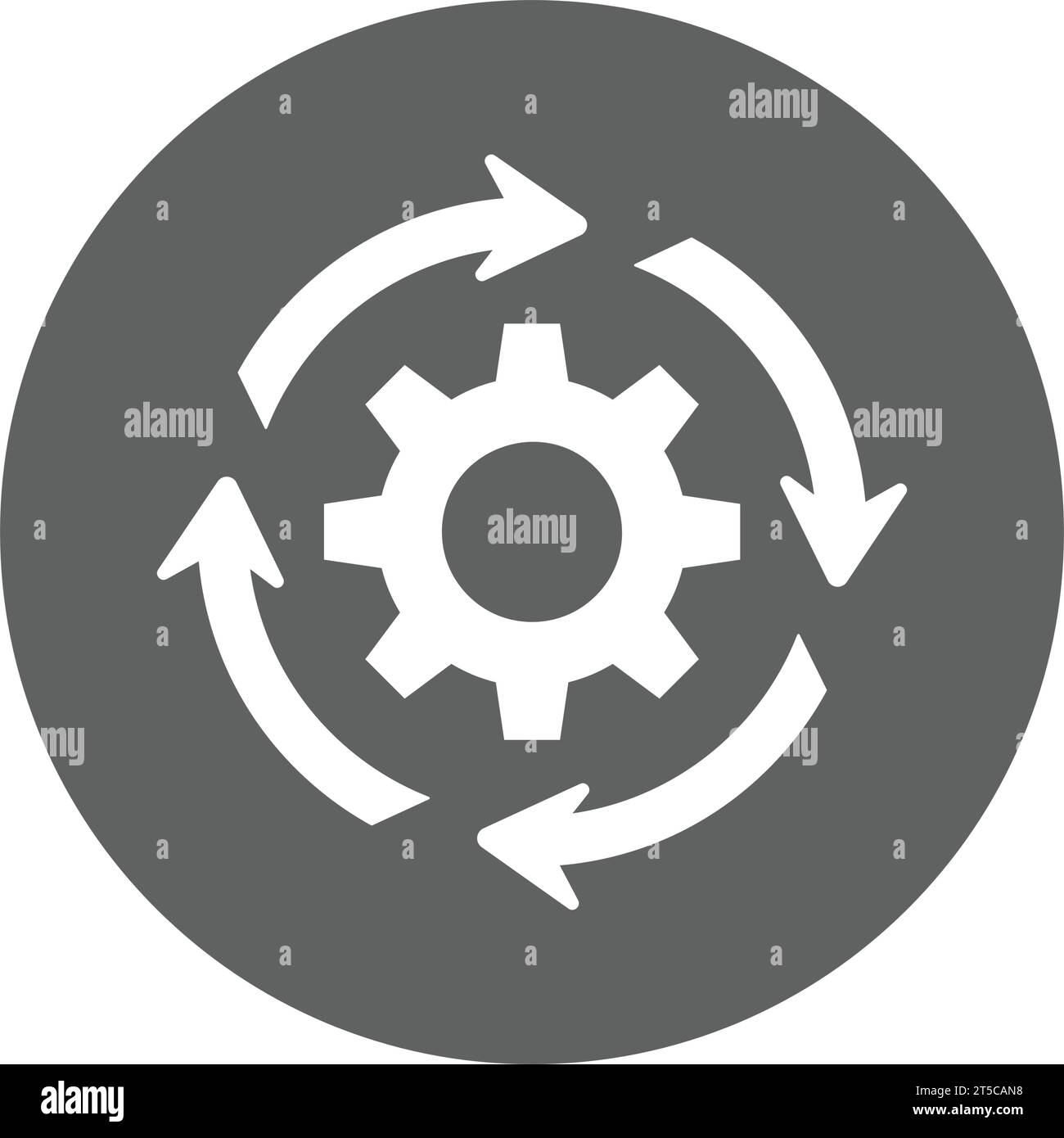 Executing, management, processing icon. Simple vector illustration for ...