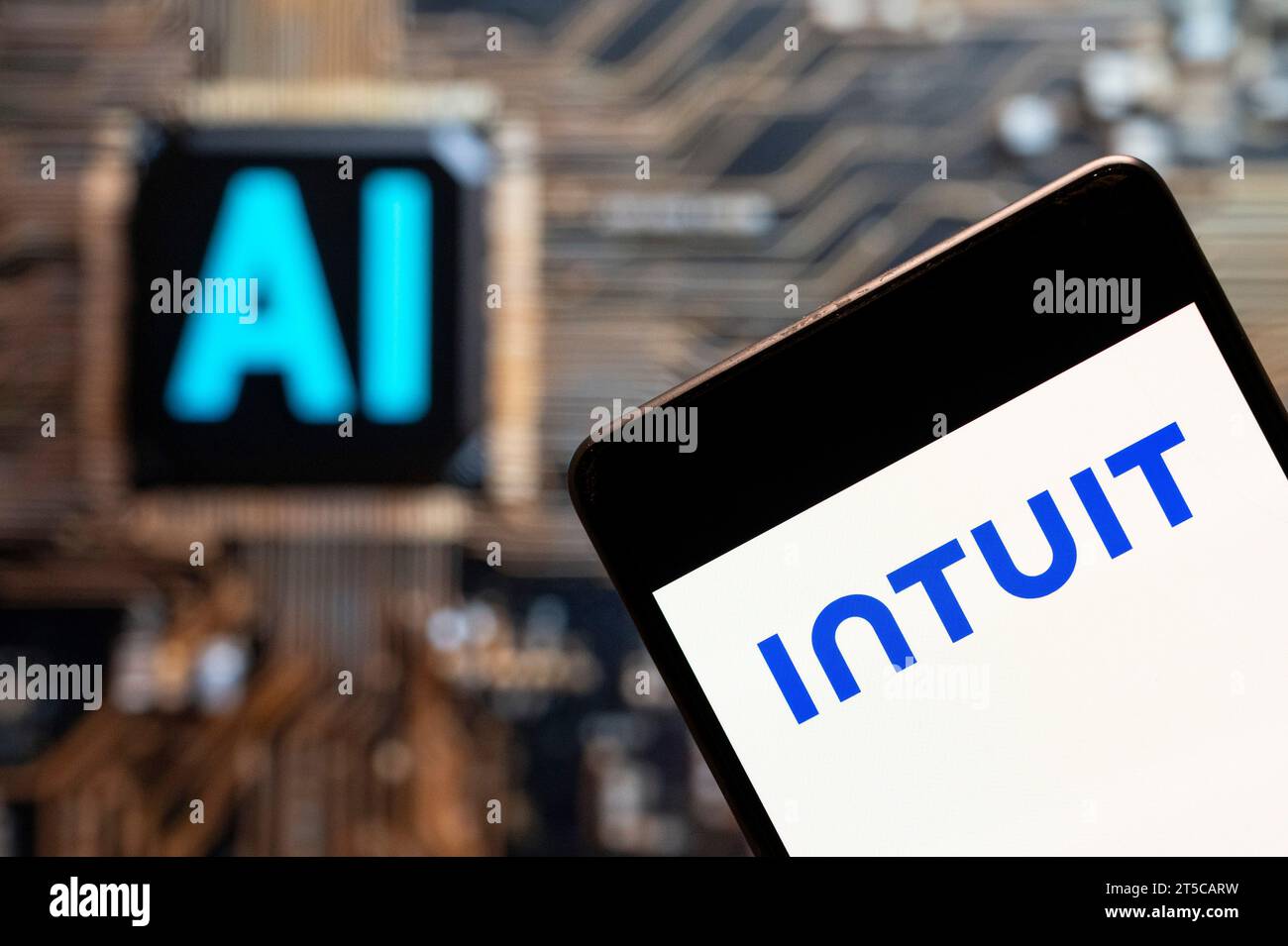 In this photo illustration, the American business software company ...