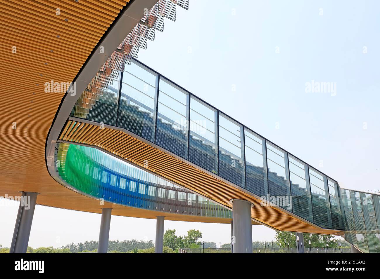 Suspended building landscape in the park Stock Photo - Alamy