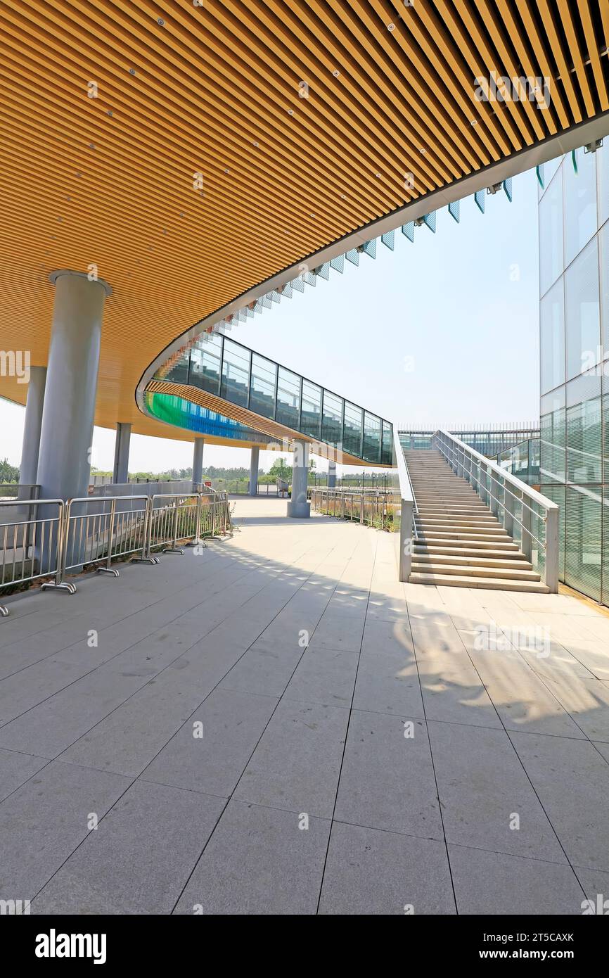 Suspended building landscape in the park Stock Photo - Alamy