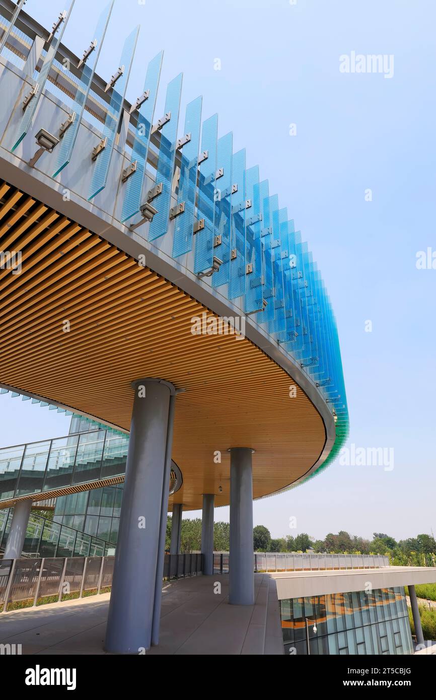 Suspended building landscape in the park Stock Photo - Alamy