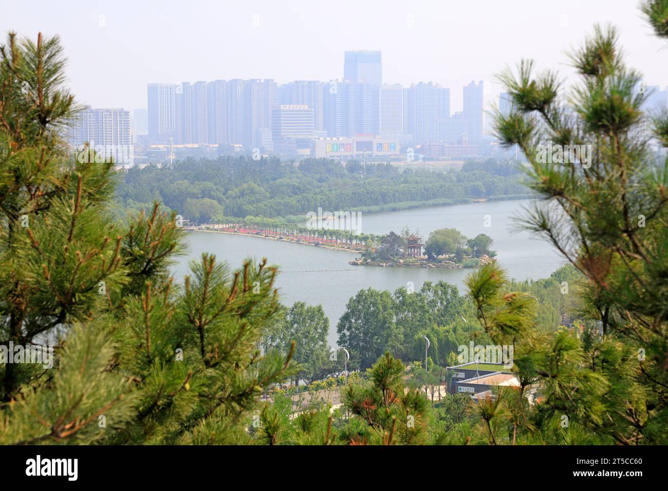 scenery of the South Lake Park in Tangshan, China Stock Photo - Alamy