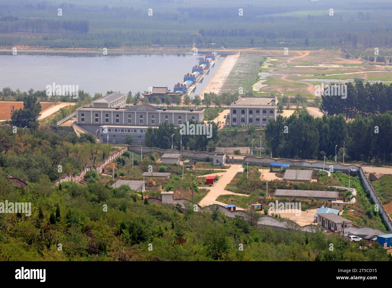 Aerial of river levee hi-res stock photography and images - Alamy