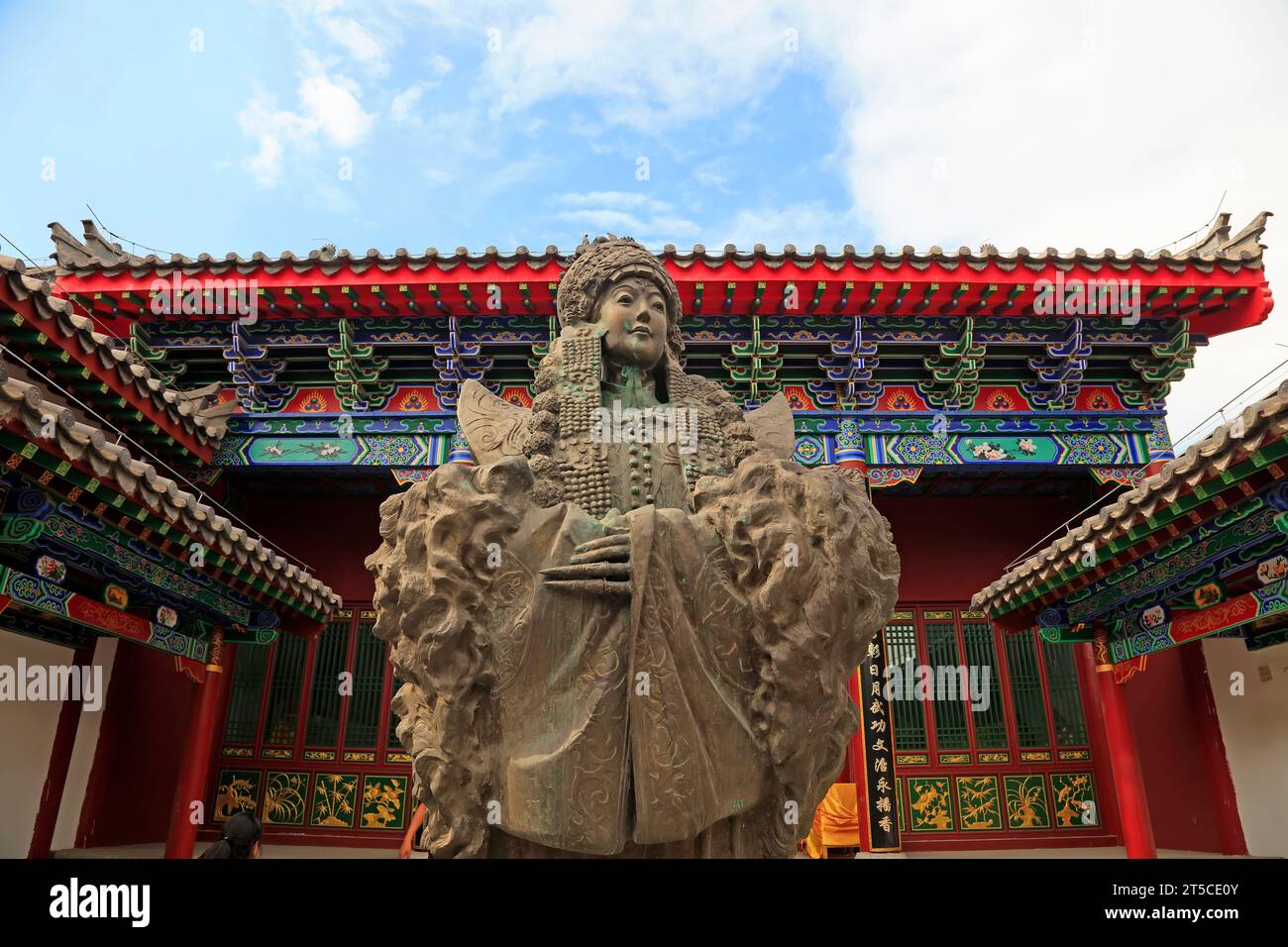 LUAN COUNTY - July 16: ancient China lady sculpture in a temple, on ...