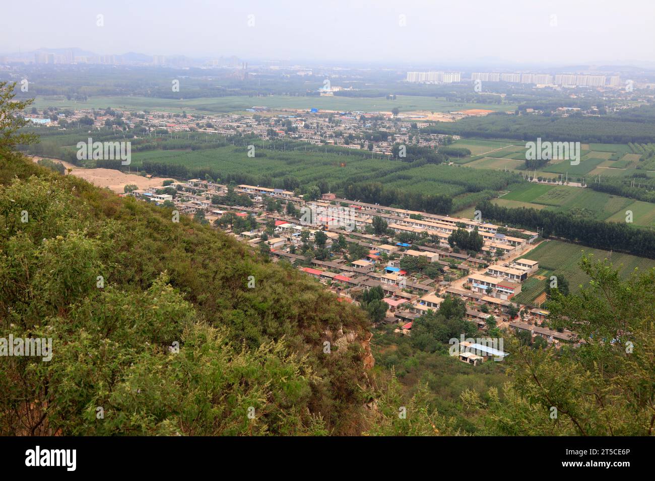 Village building landscape vertical view, China Stock Photo - Alamy