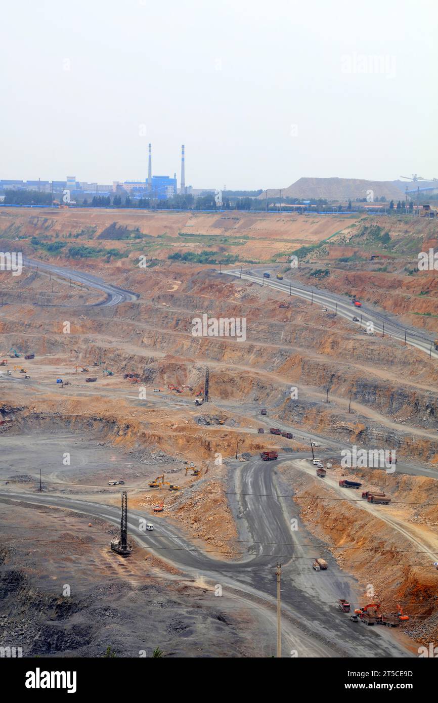 iron ore mining area landscape in Luan county, China Stock Photo - Alamy