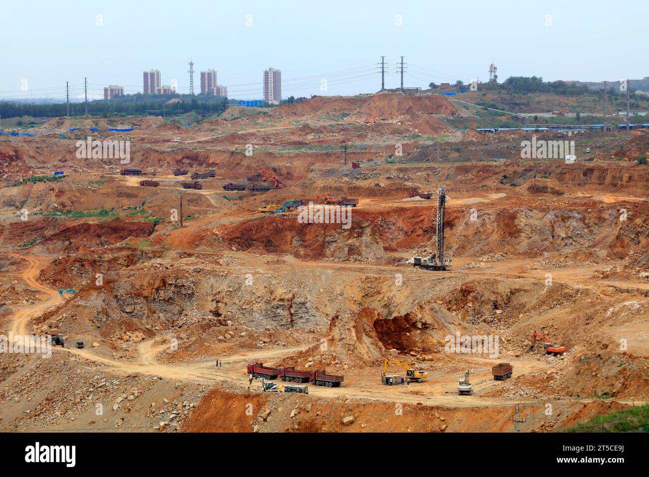 iron ore mining area landscape in Luan county, China Stock Photo - Alamy
