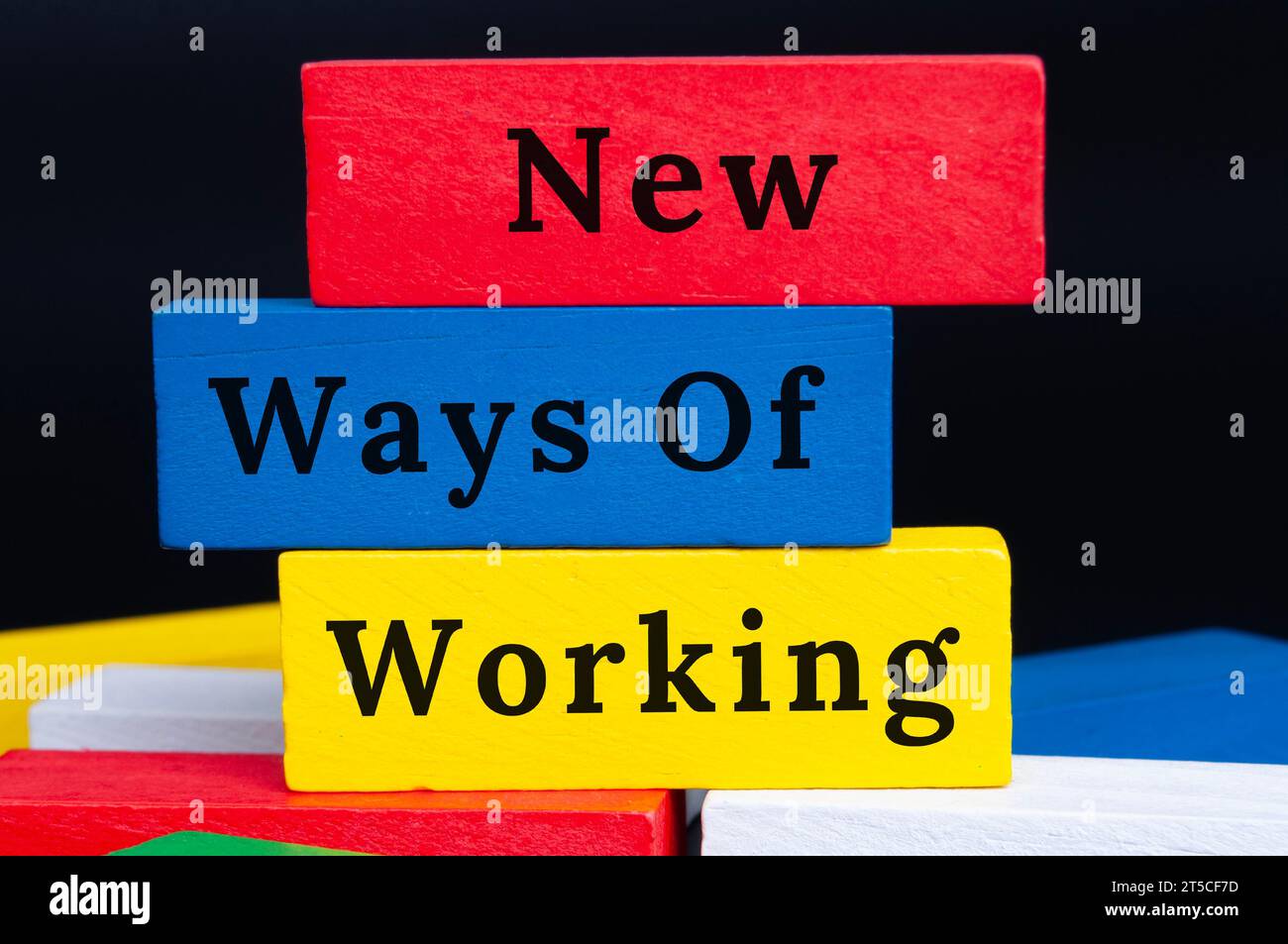 New Ways Of Working text on colorful wooden blocks Stock Photo - Alamy