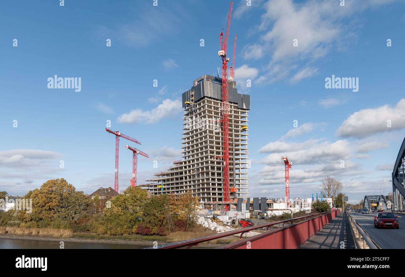 Hamburg, Germany. 04th Nov, 2023. View of the Elbtower construction ...