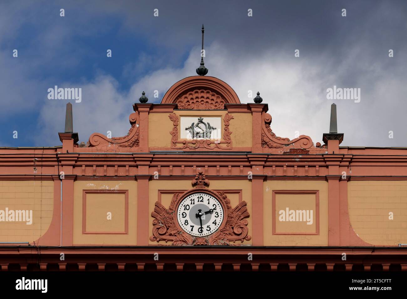 Clock on the facade of the FSB - KGB building (Lubyanka Building Stock ...