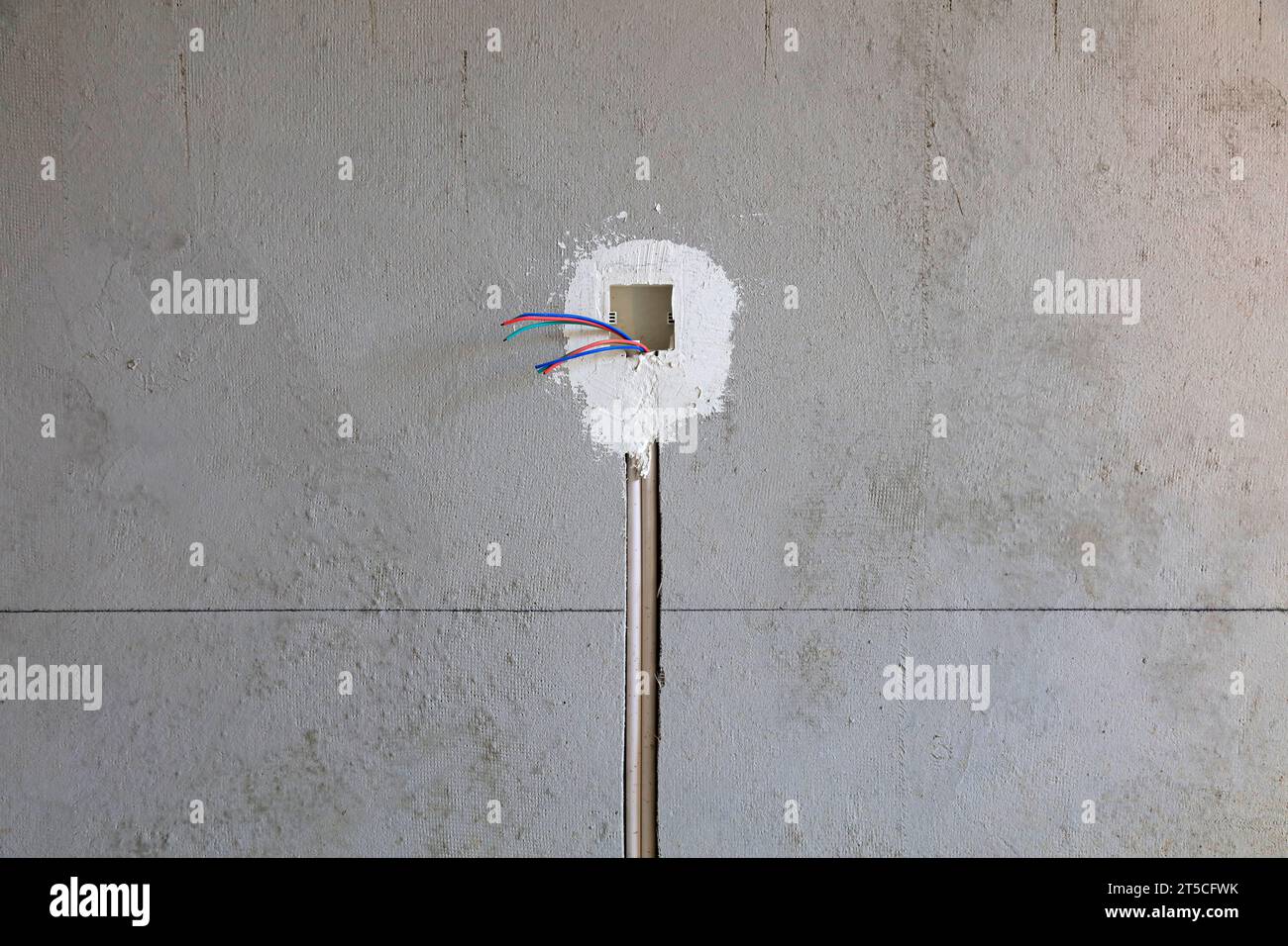 wall electric wire construction site Stock Photo - Alamy