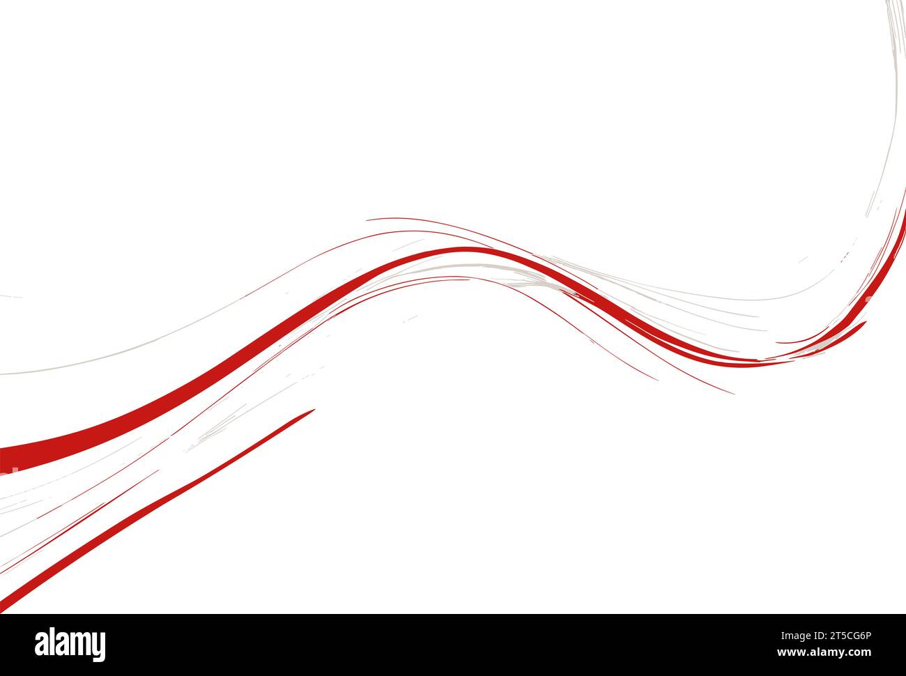 Drawing of Painting a red line on white canvas illustration separated ...