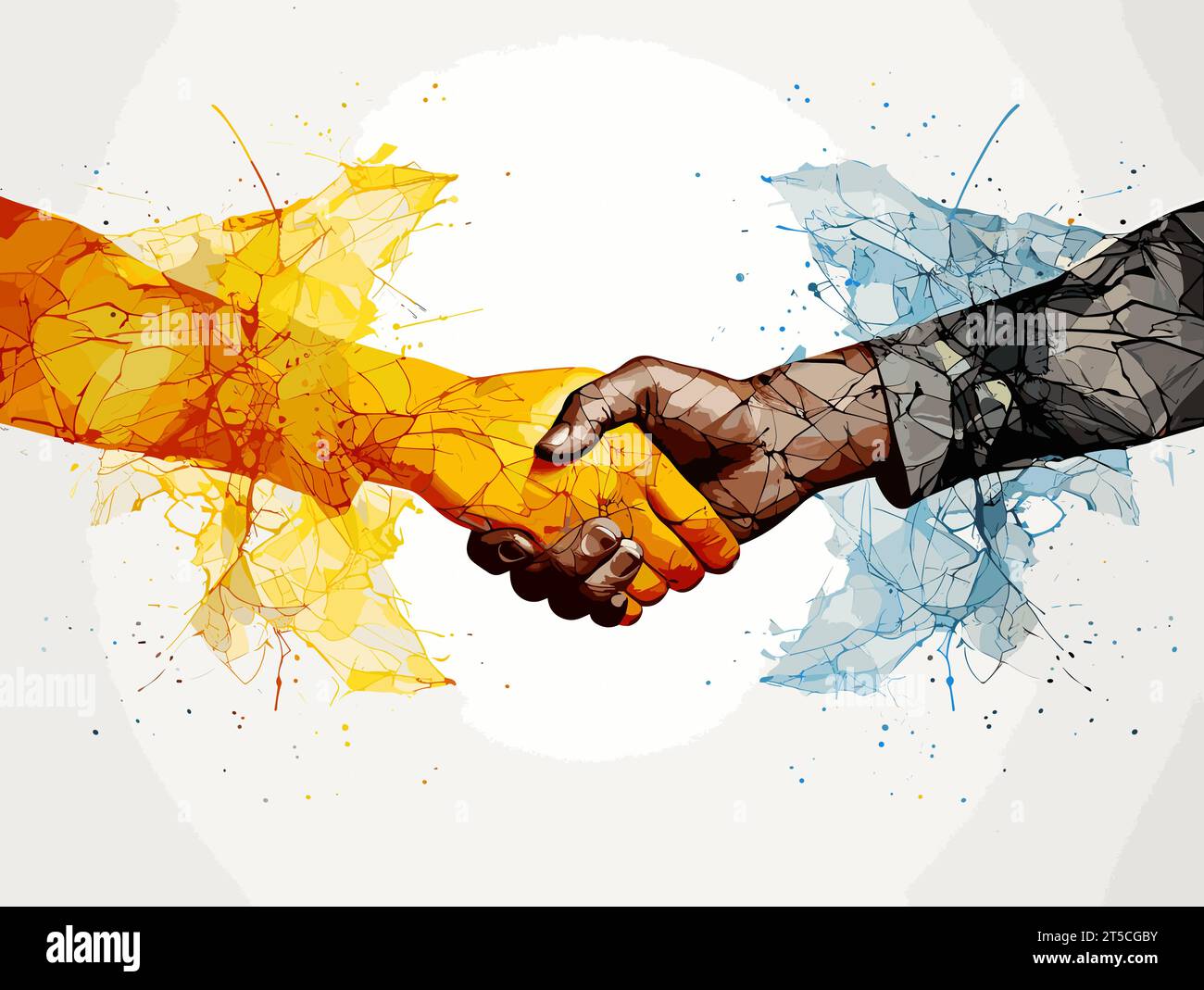 Drawing of partnership concept top view illustration illustration ...