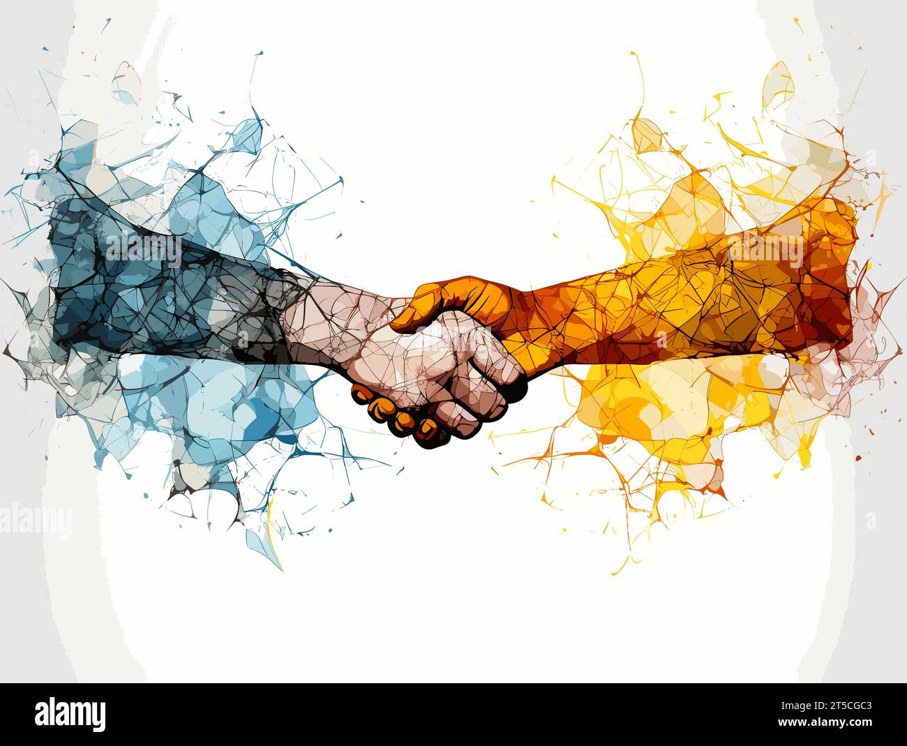 Drawing of partnership concept top view illustration illustration ...