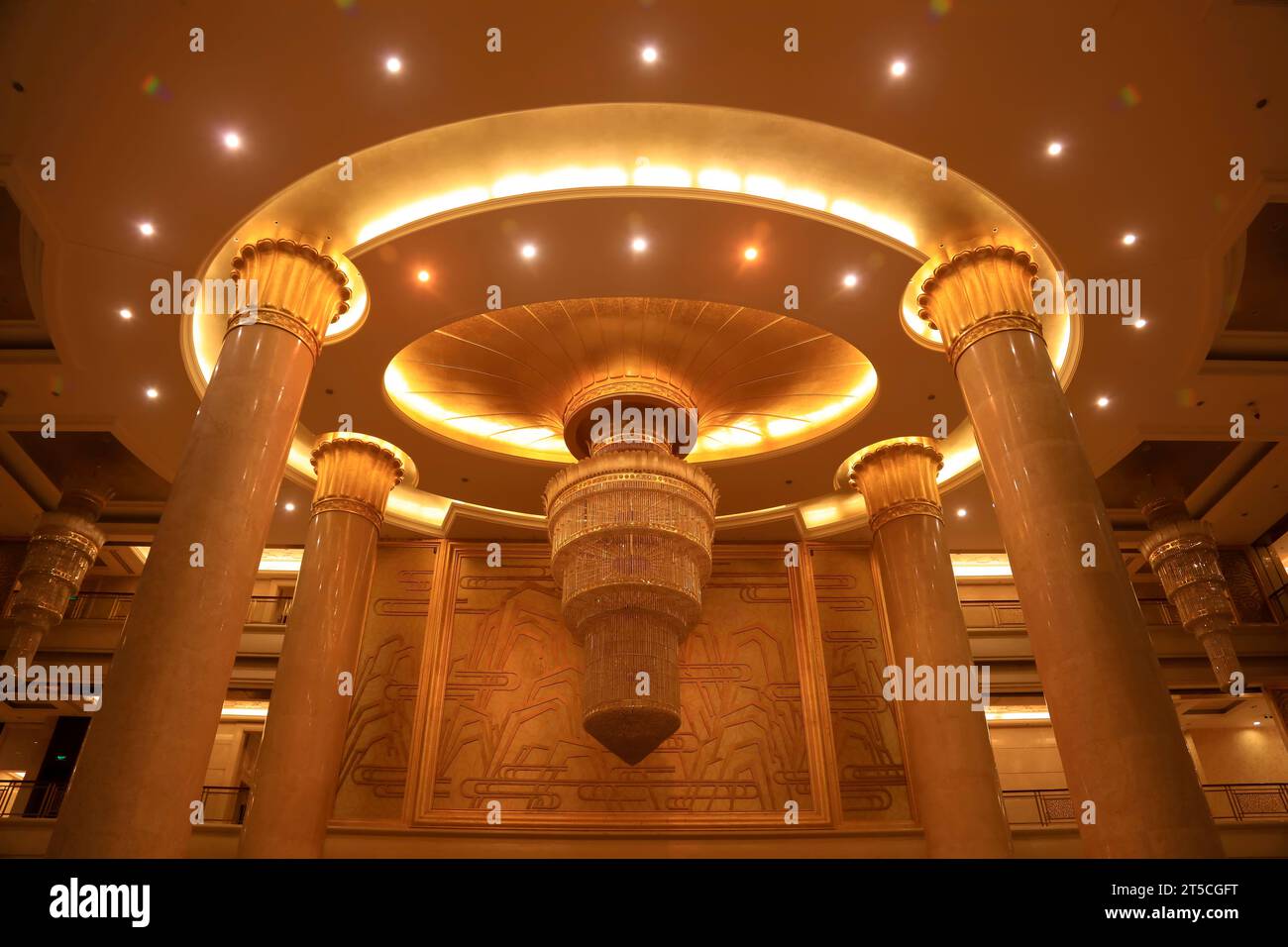 Hotel lobby dome lighting effect Stock Photo - Alamy