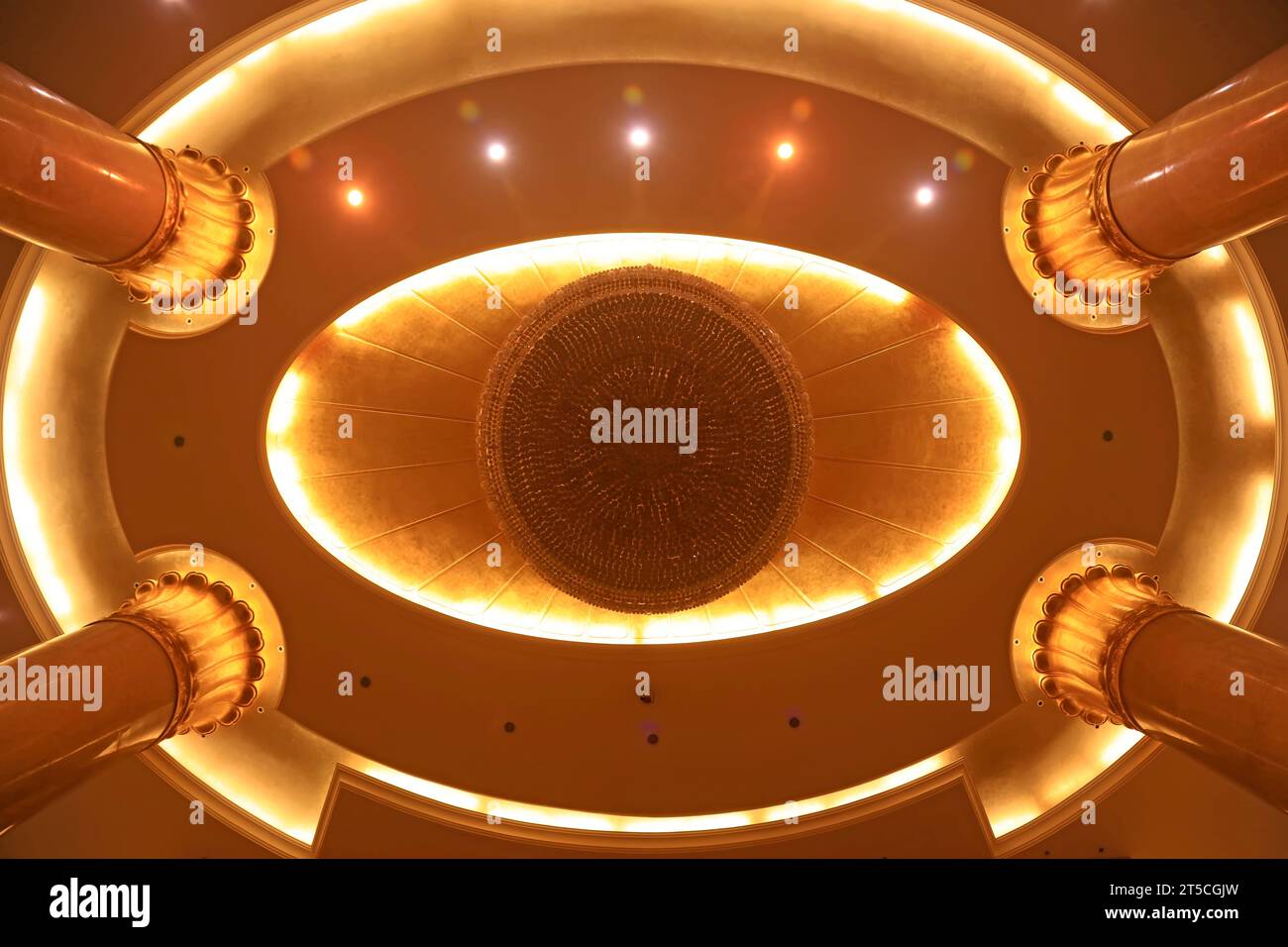 Hotel lobby dome lighting effect Stock Photo - Alamy