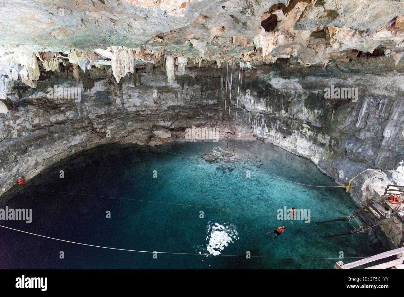 Valladolid, Mexico - December 26, 2022: view of Samula Cenote in ...