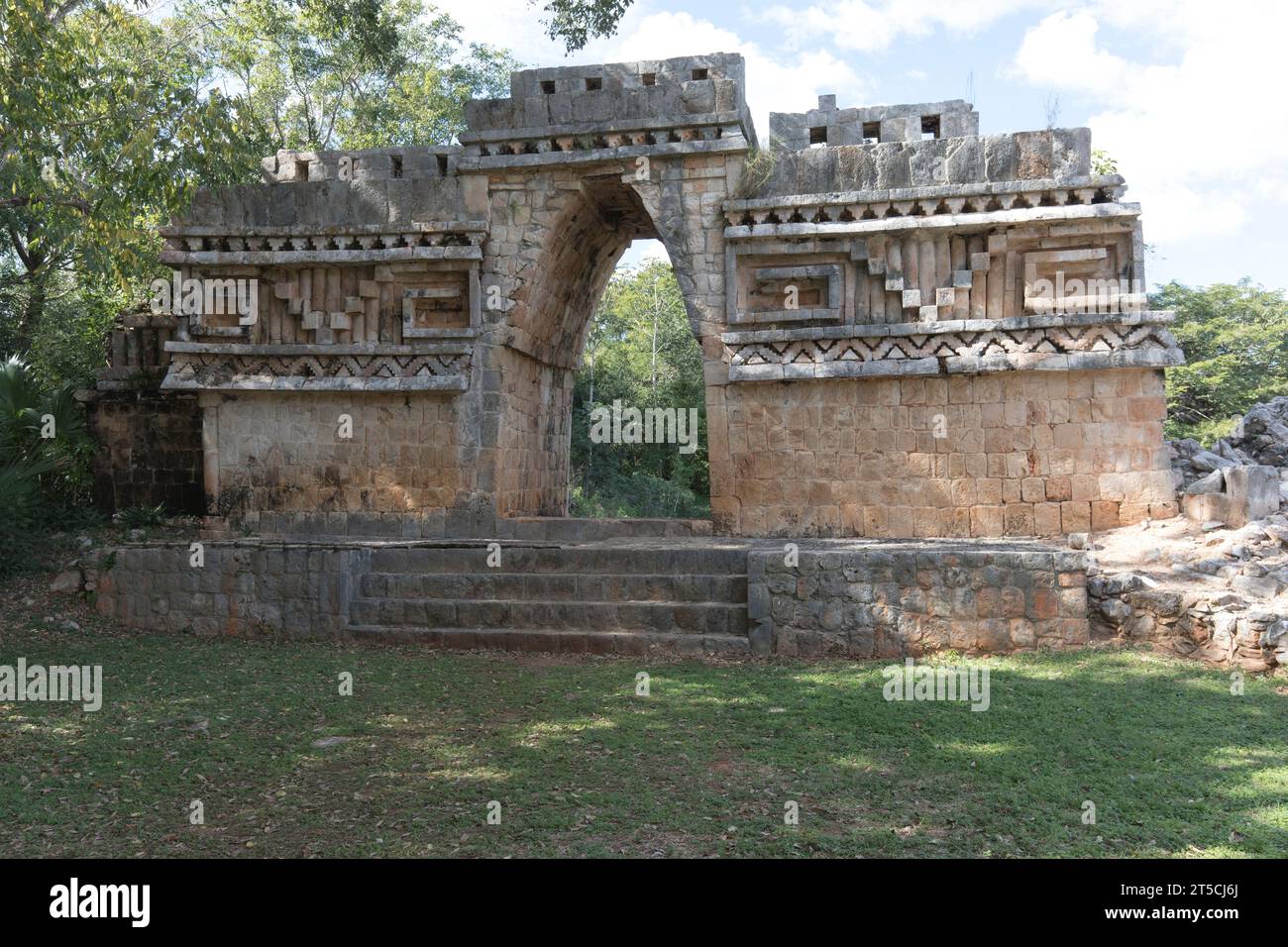 Labna, Mexico - December 28, 2022: view of maya temple in Labna Stock ...