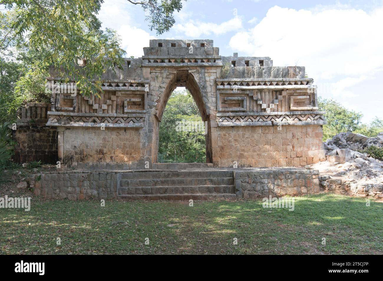Labna, Mexico - December 28, 2022: view of maya temple in Labna Stock ...