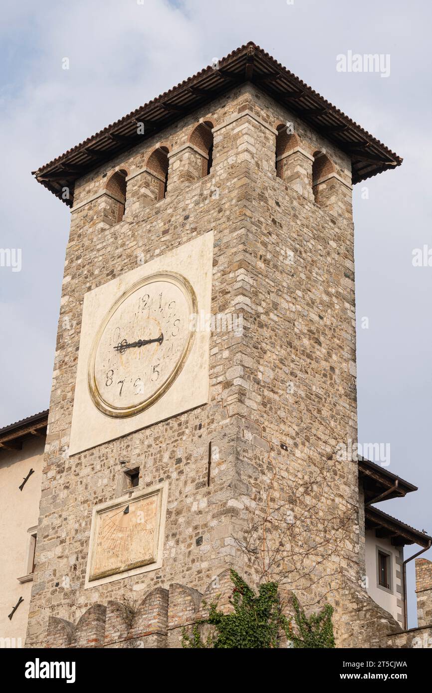 Colloredo di Montealbano, Italy. October 14, 2023the ancient tower with ...