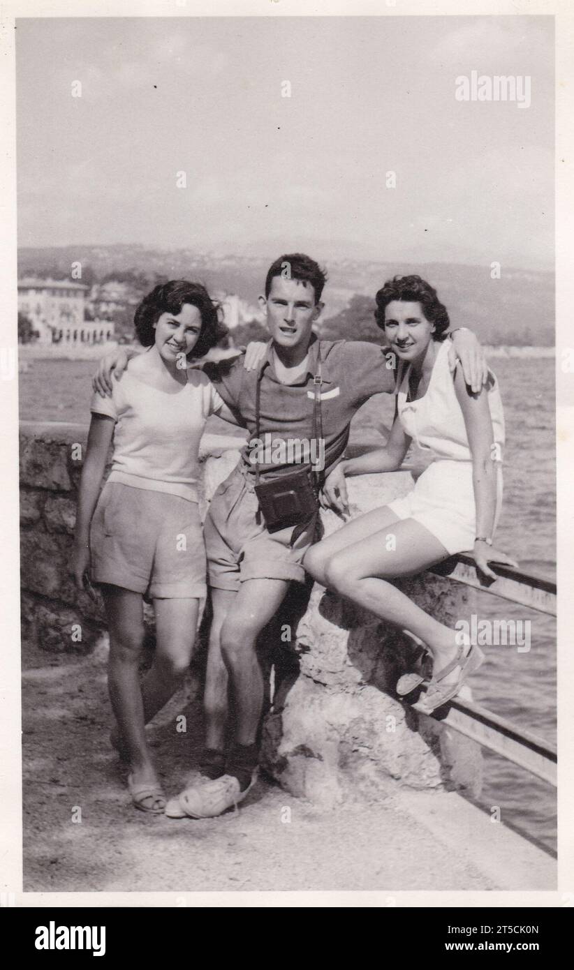 Vintage holiday snap 1950s Stock Photo - Alamy