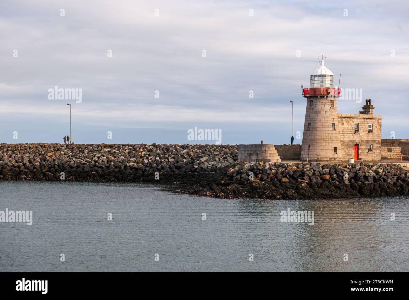 Howth Lighthouse in Howth harbour Stock Photo - Alamy
