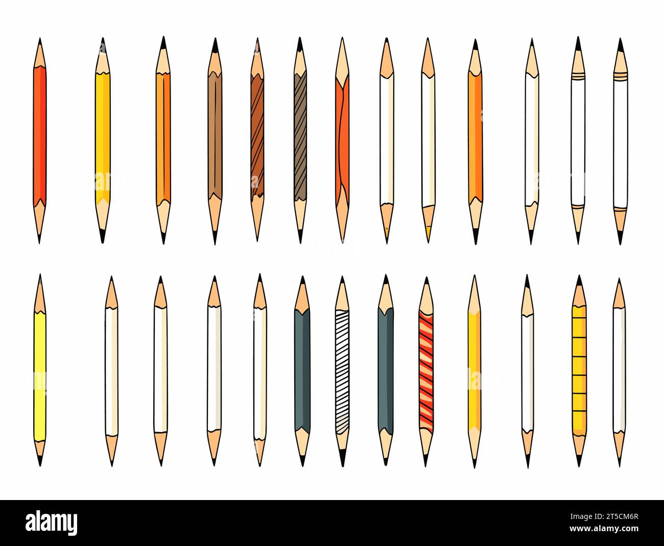 Drawing of Vector. Pencil icons set flat design illustration separated ...