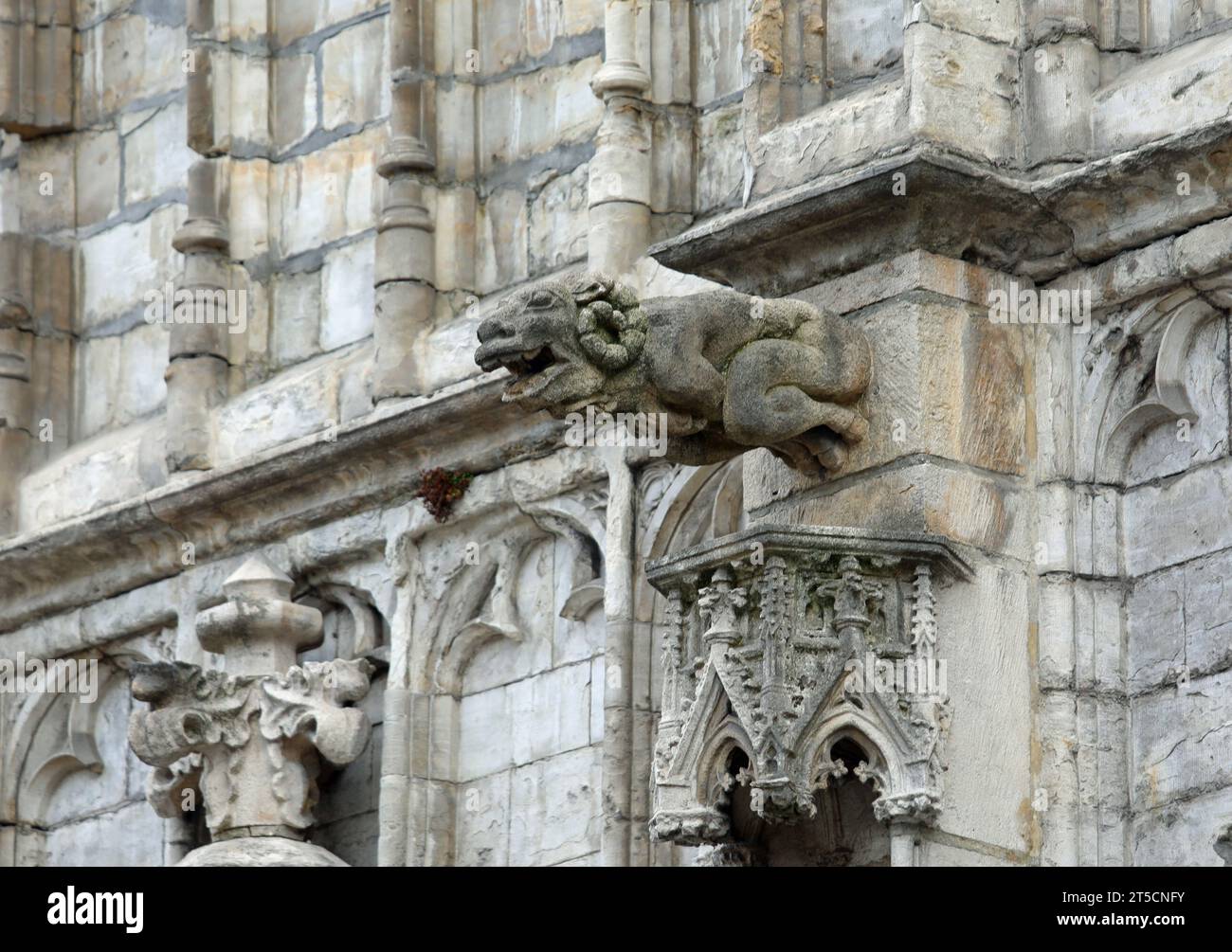 monstrous gargoyle statues in gothic historic building Stock Photo - Alamy