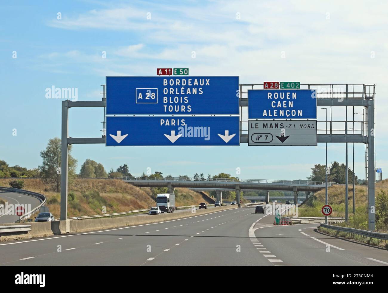 Road Signs in the french motorway with name or main cities in France ...