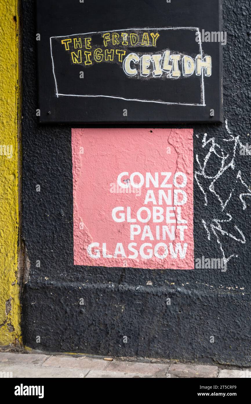 Conzo and Globel - next to their mural outside Sloans bar - Glasgow ...