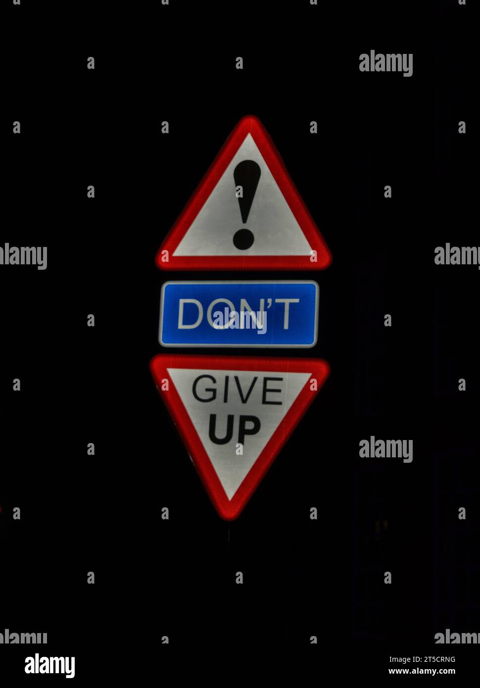 Tom Biddulph's installation. a set of revised road signs giving ...