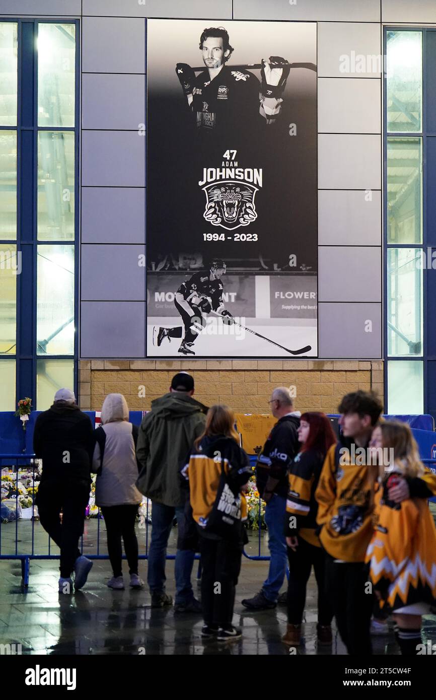 Fans gather outside the Motorpoint Arena, Nottingham, ahead of a ...