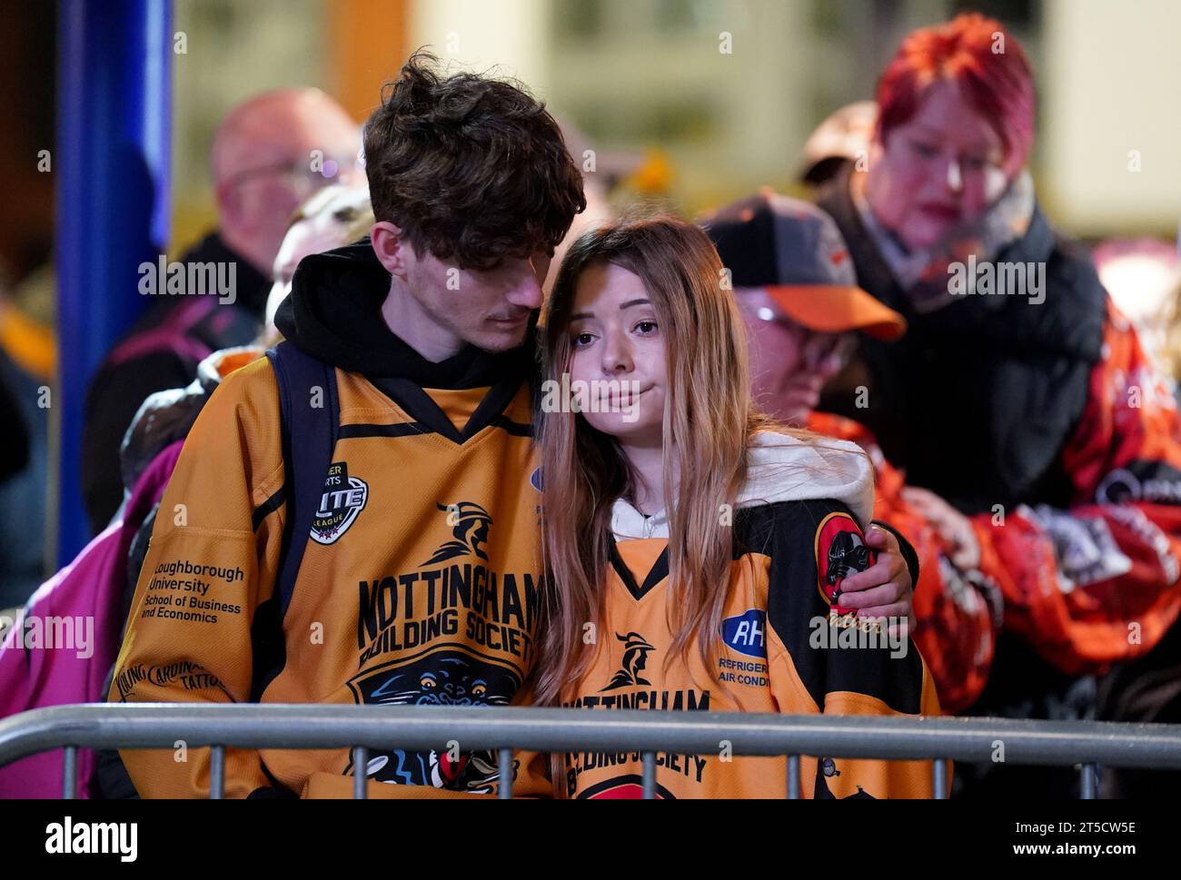 Fans gather outside the Motorpoint Arena, Nottingham, ahead of a ...